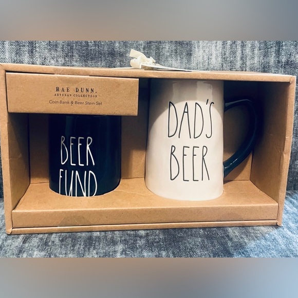 Rae Dunn | Dining | New Rae Dunn Dads Beer Mug And Bank Dad Fathers Day ...